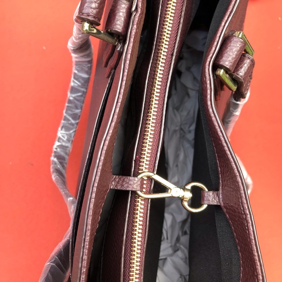 Travanti | Bags | Burgundy Work Tote | Poshmark